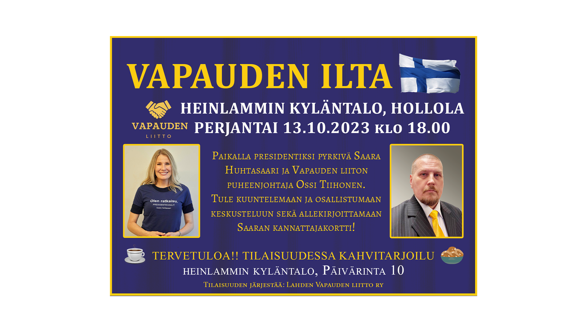 Vapauden liitto | Yhteistyötä suomalaisten vapauden puolesta